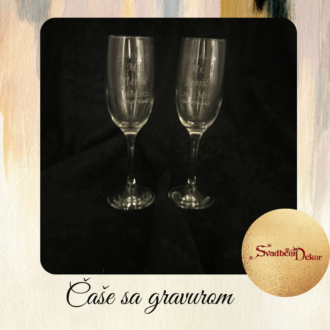 Gravirane čaše S216-1 - Svadbeni dekor