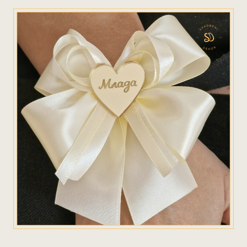 KORSAZ ZA KUME,MASNICA SA OGLEDALOM SRCEM S51-1-6 - Svadbeni dekor